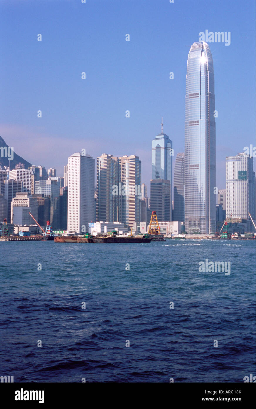 Two IFC Building, Central, from Victoria Harbour, Hong Kong, China ...