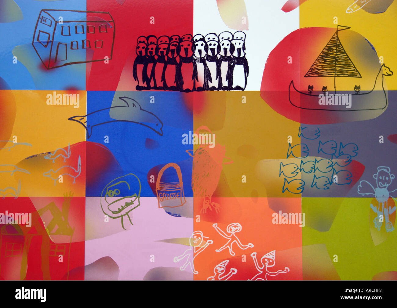 Community art project Stock Photo - Alamy
