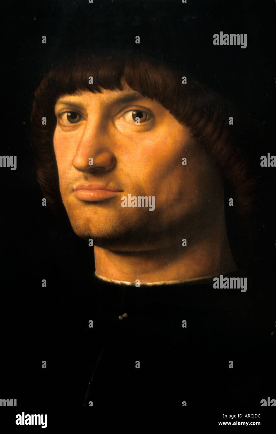 Le Condottiere by Antonello da Messina 1475 Italy Italian Stock Photo ...