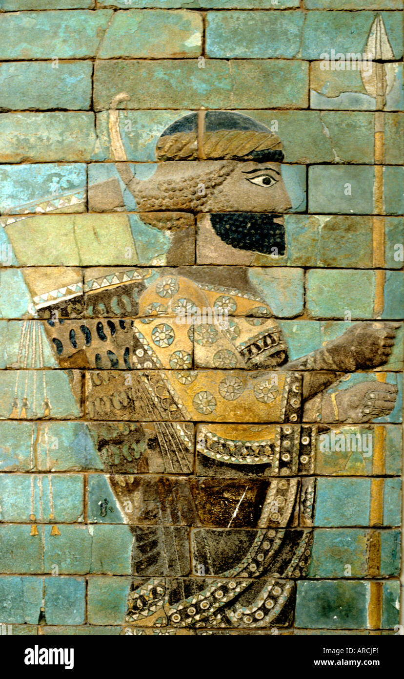 The Archers of Darius Persian frieze from the Palace of Darius the ...