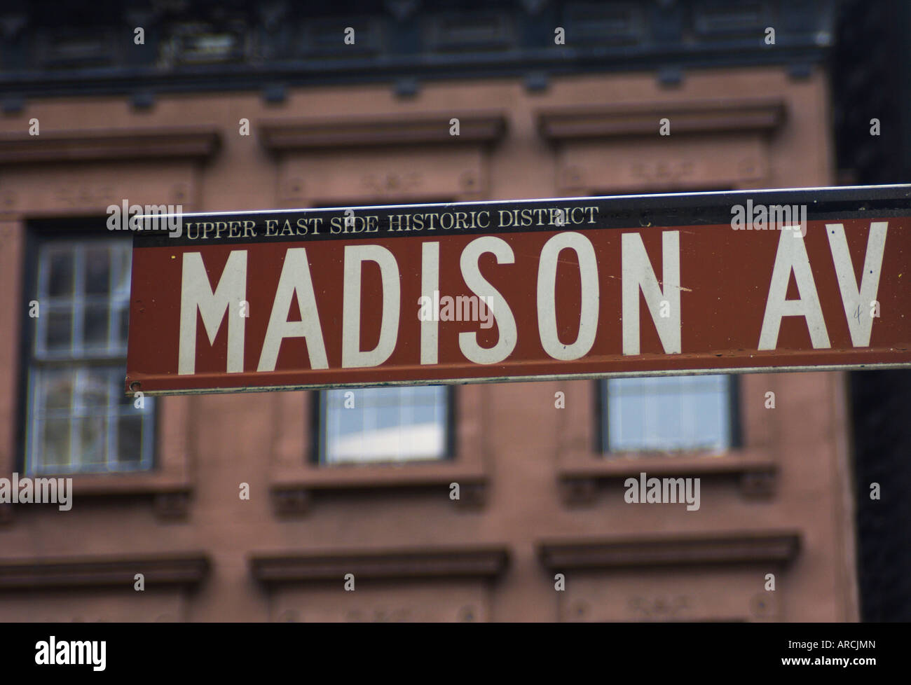 Madison Avenue street sign, Upper East Side, Manhattan, New York City ...