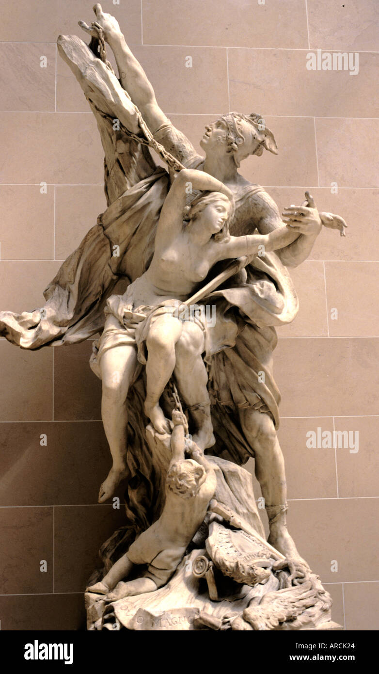 Perseus and Andromeda 1678-84 Marble Versailles Stock Photo - Alamy