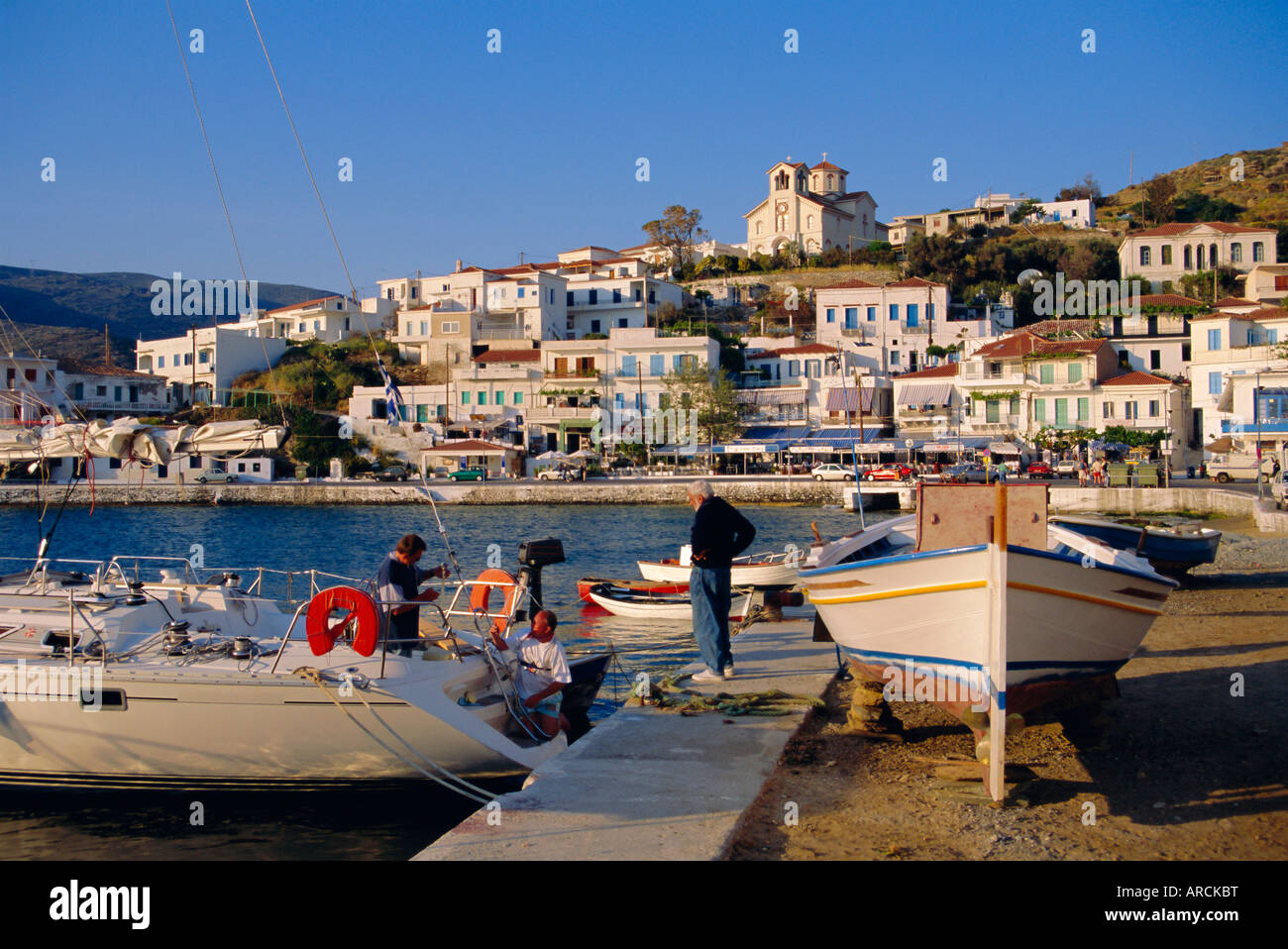 Batsi, Andros, Cyclades Islands, Greece, Europe Stock Photo - Alamy