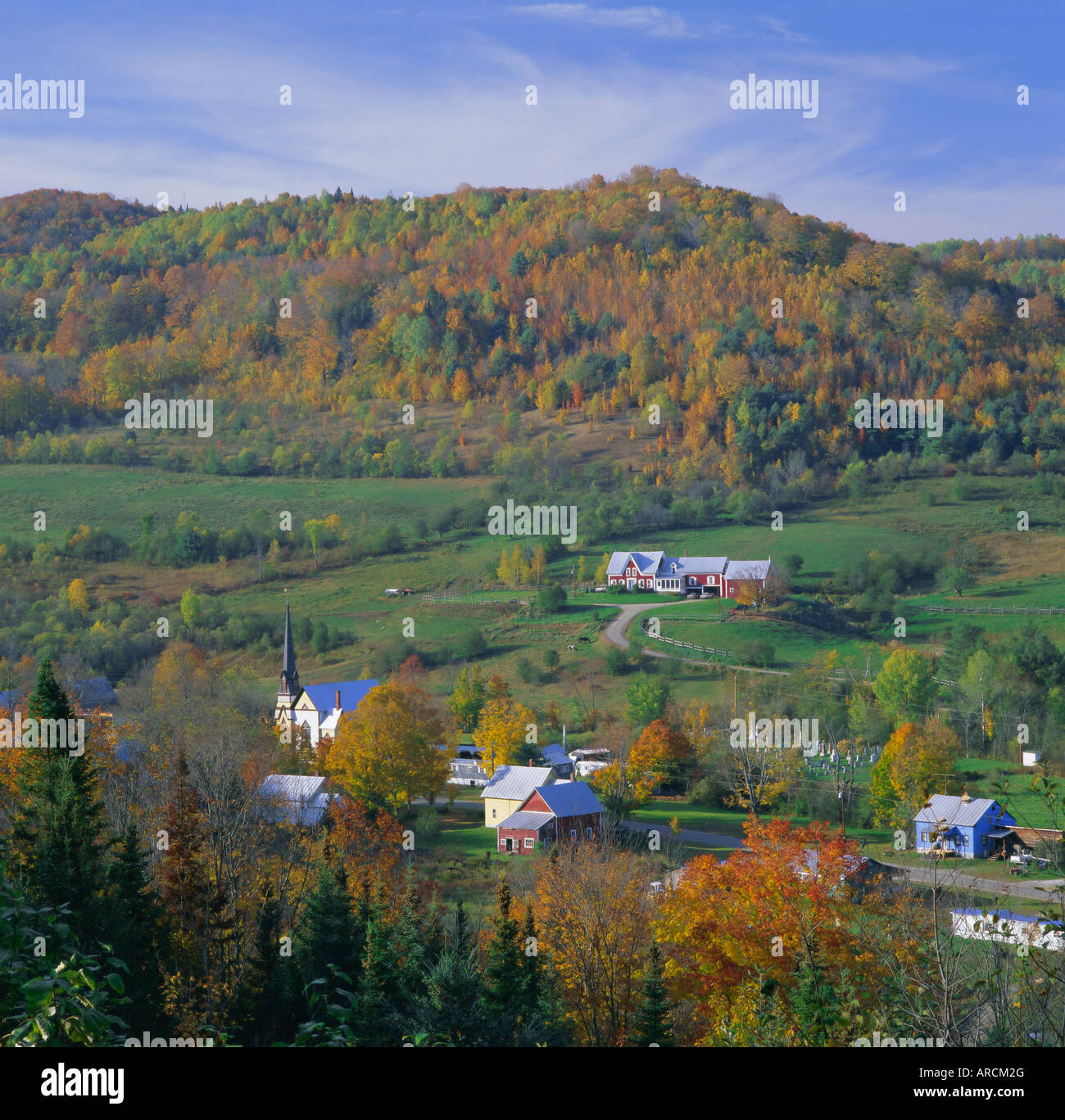 East Orange Village, Vermont, New England, USA, North America Stock ...
