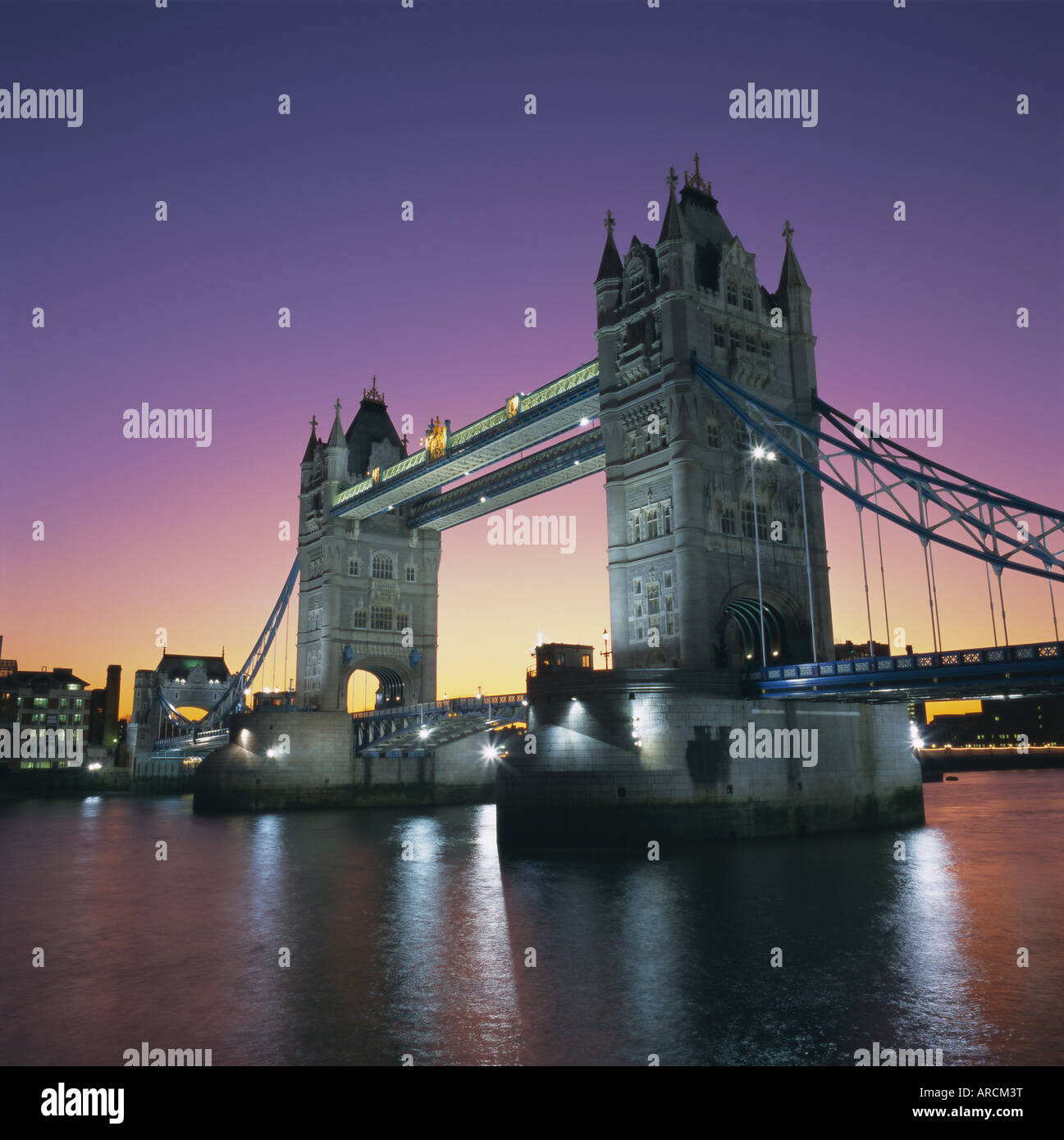Evening, Tower Bridge and River Thames, London, England, UK, Europe ...