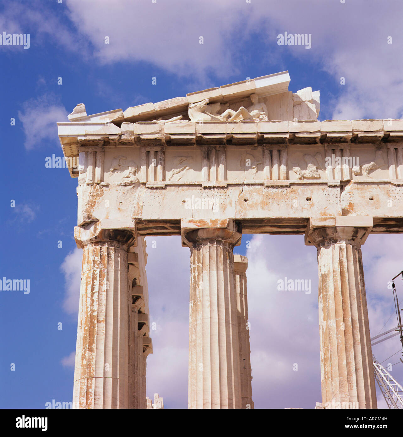 Detail of the Parthenon, Acropolis, UNESCO World Heritage Site, Athens ...