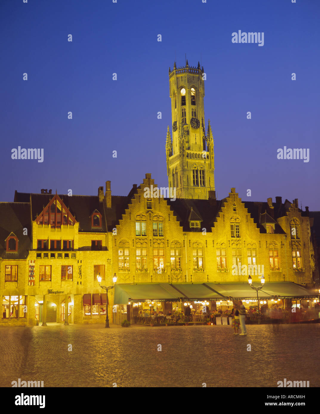 Burg Square and Belfry tower, Bruges, UNESCO World Heritage Site ...