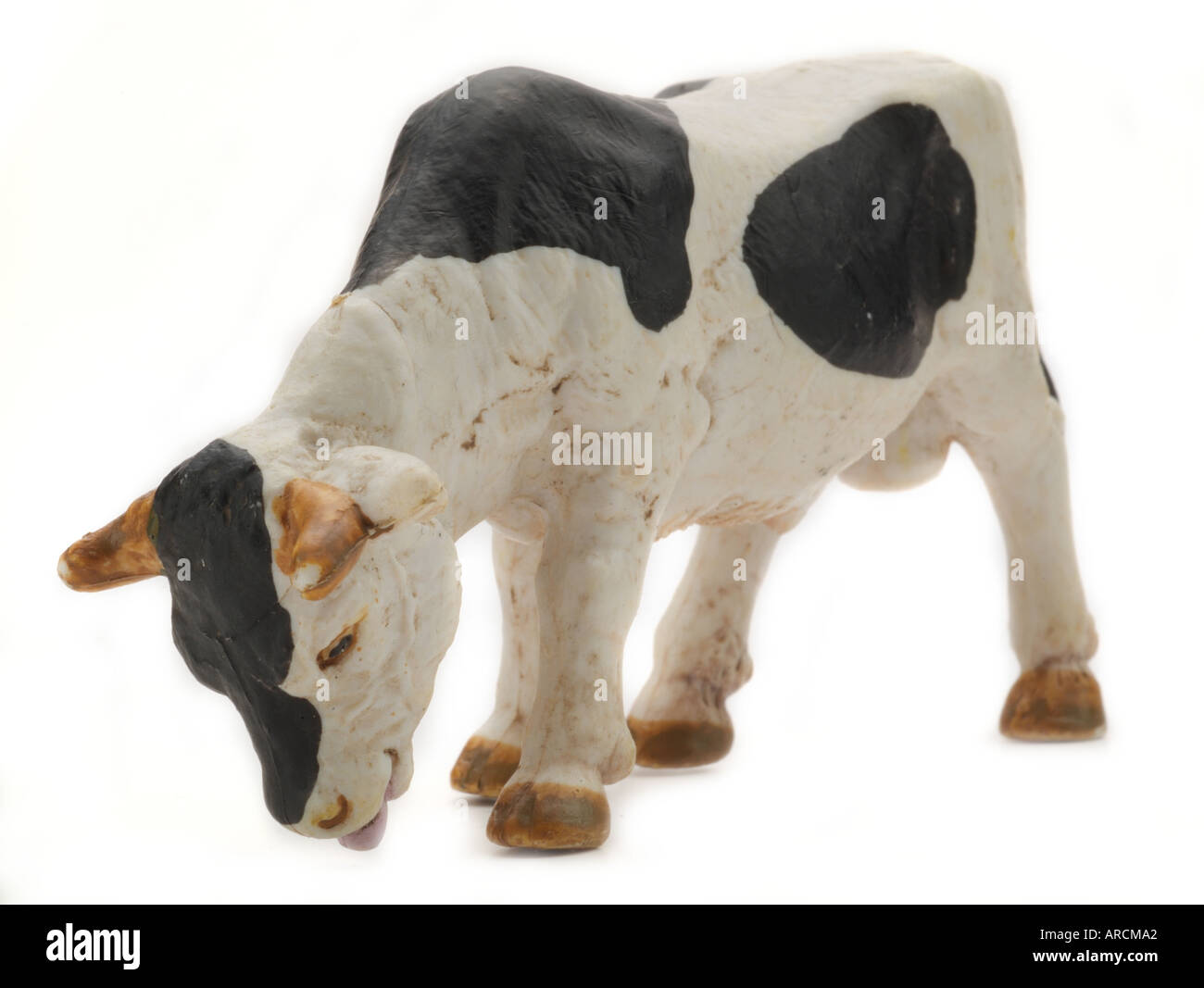 Cow plastic farm zoo animals figure cartoon England UK United Kingdom ...
