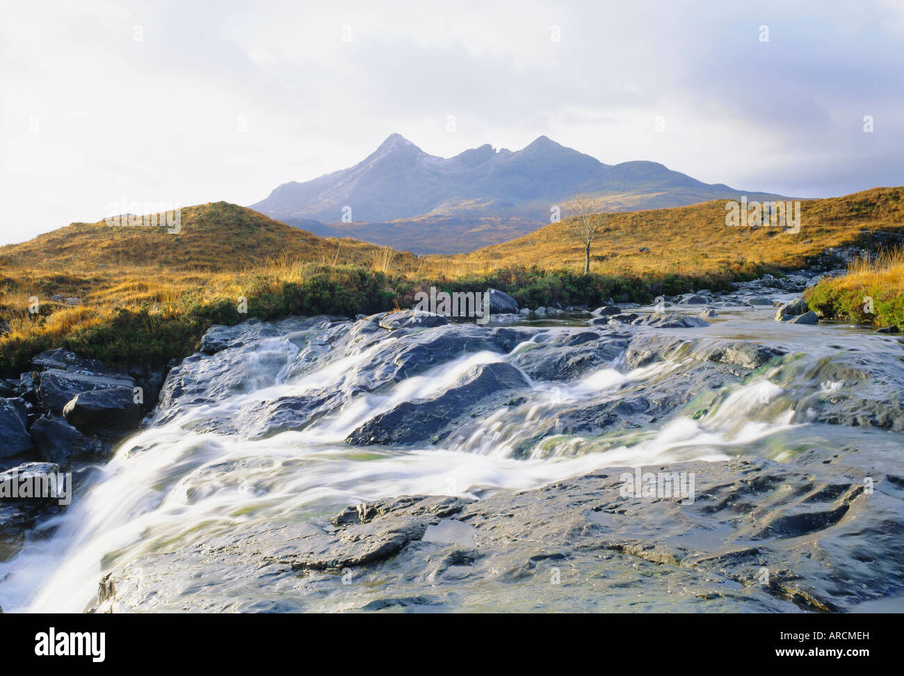 Cuillin Hills from Sligachan Allt Dearg Mor, Isle of Skye, Highlands ...