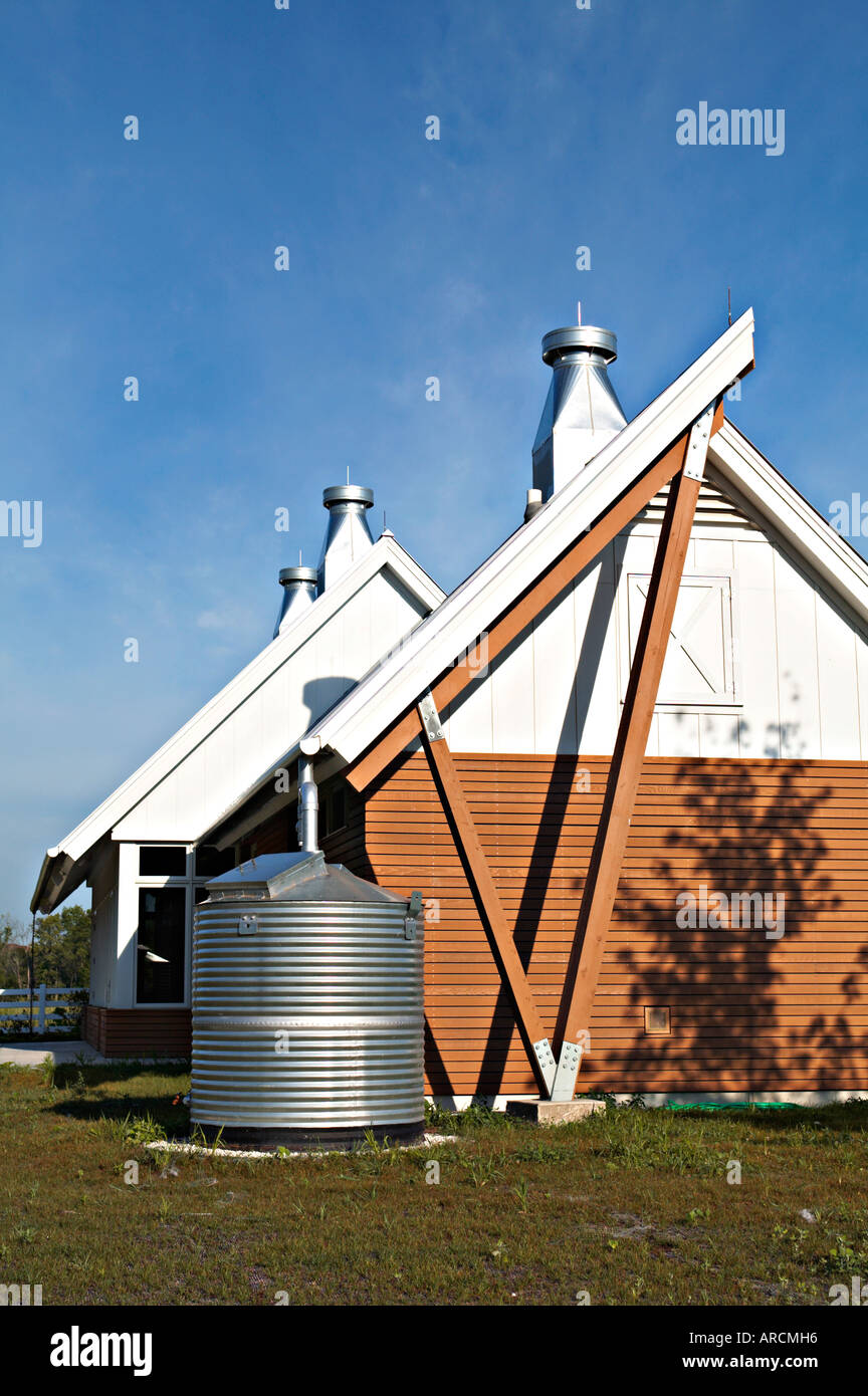 ILLINOIS Deerfield Ryerson Welcome Center building metal cistern above ...