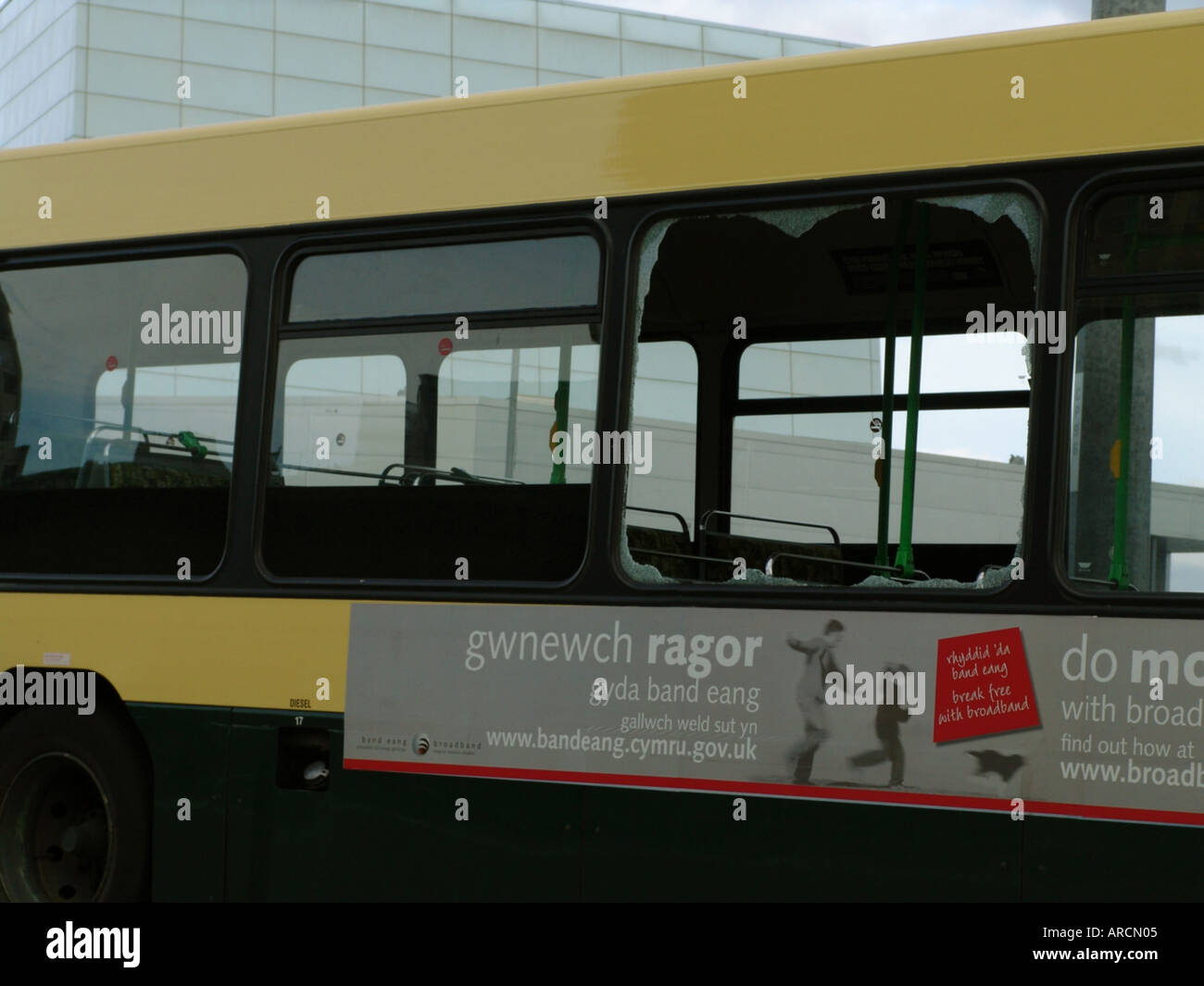 Bus windscreen broken hi-res stock photography and images - Alamy