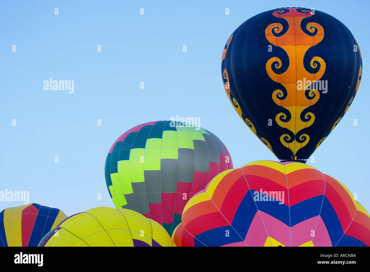Ascending Balloons at the Balloon Festival Stock Photo - Alamy