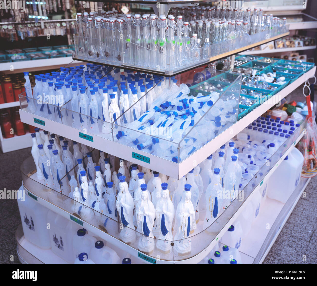 FRANCE MIDI-PYRENEES LOURDES HOLY WATER BOTTLES Stock Photo - Alamy