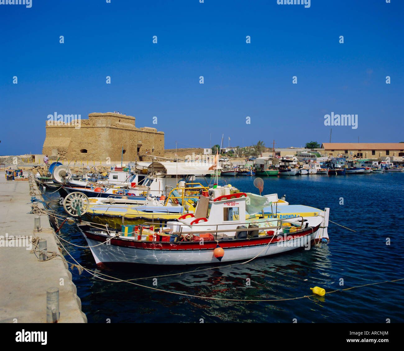 Paphos harbour, Cyprus, Europe Stock Photo - Alamy