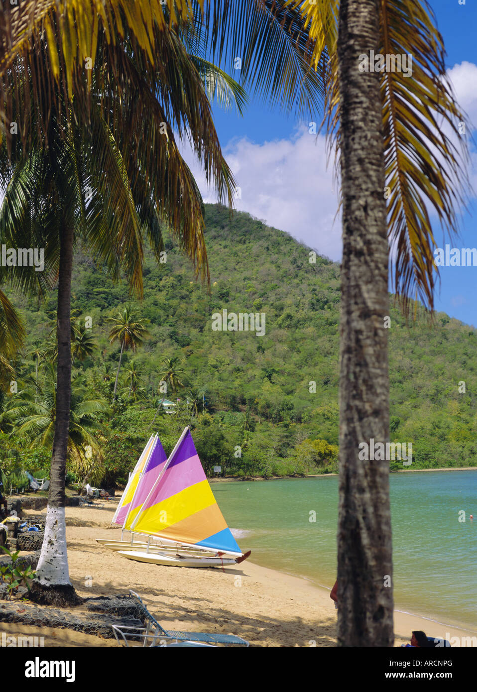 Reduit beach, Rodney Bay, St Lucia, Caribbean Stock Photo - Alamy