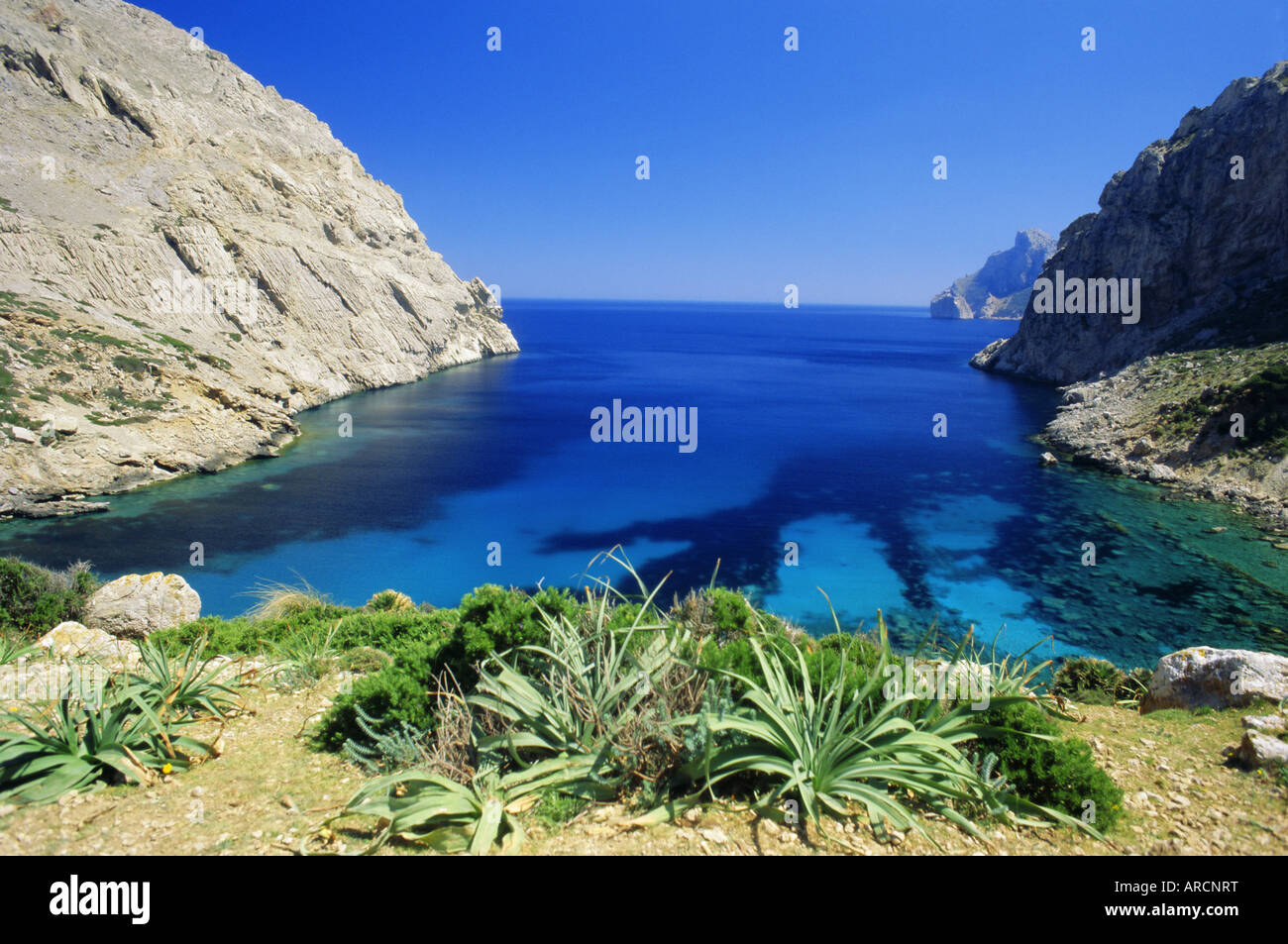 Bay near Puerto Pollensa, Mallorca (Majorca), Balearic Islands, Spain ...