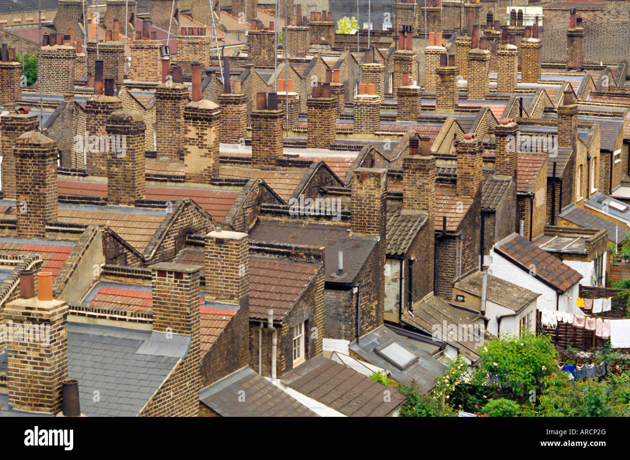 Terraced rooftops, England, UK, Europe Stock Photo - Alamy