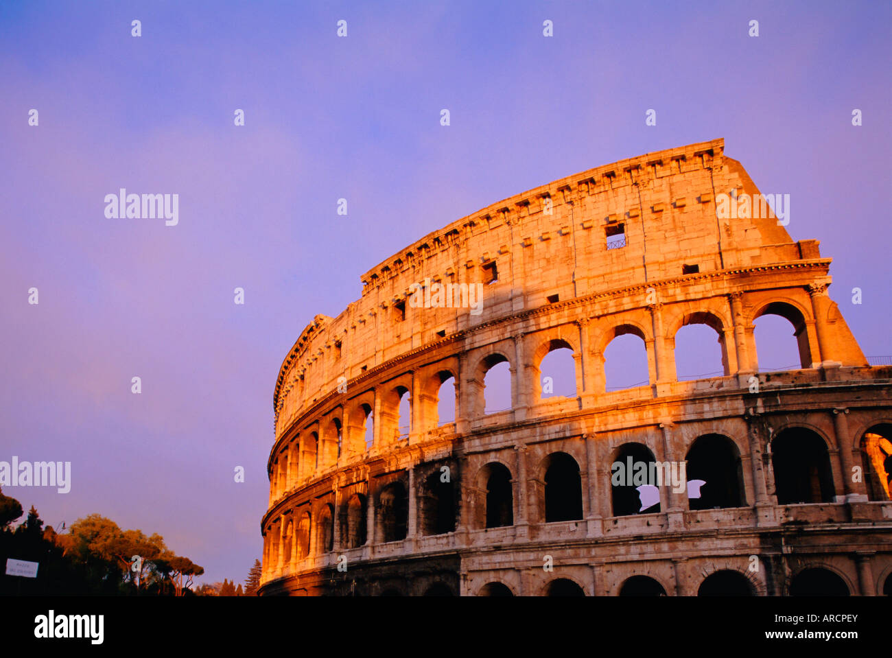 Colosseum rome night low angle hi-res stock photography and images - Alamy