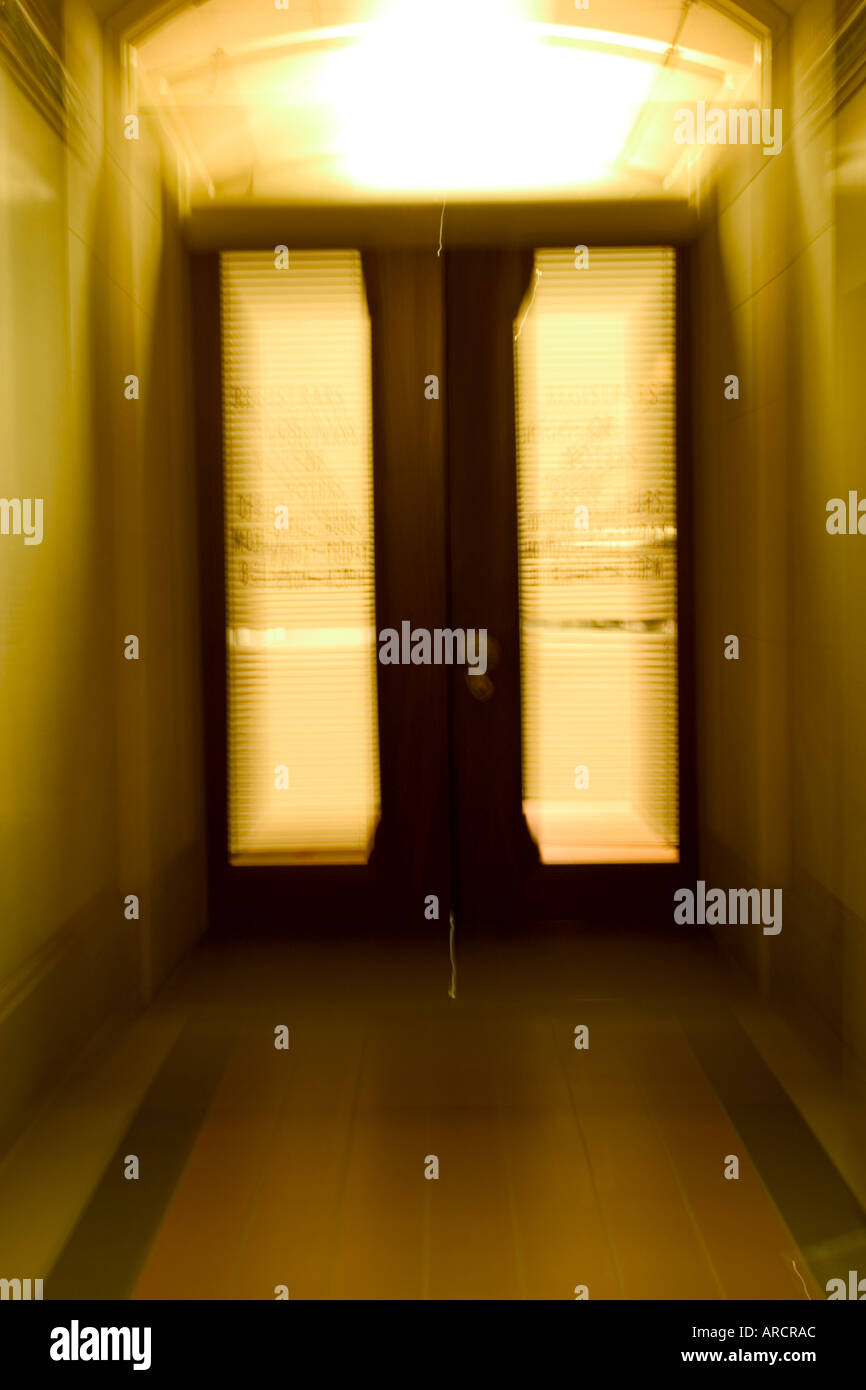 Double doors in an office building Stock Photo - Alamy