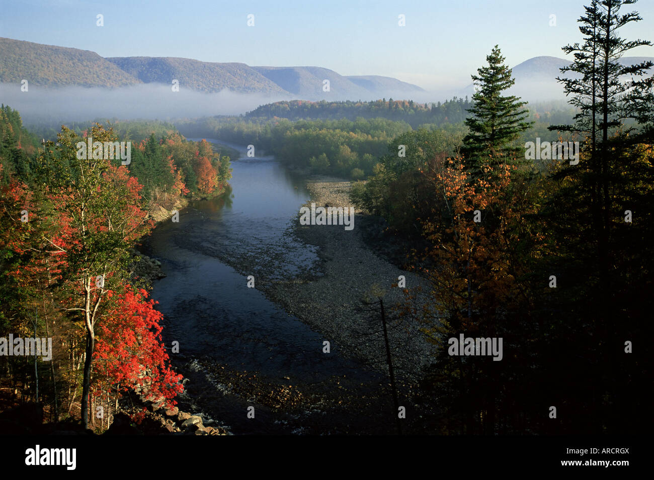 River in Margaree Valley, Cape Breton, Canada, North America Stock ...