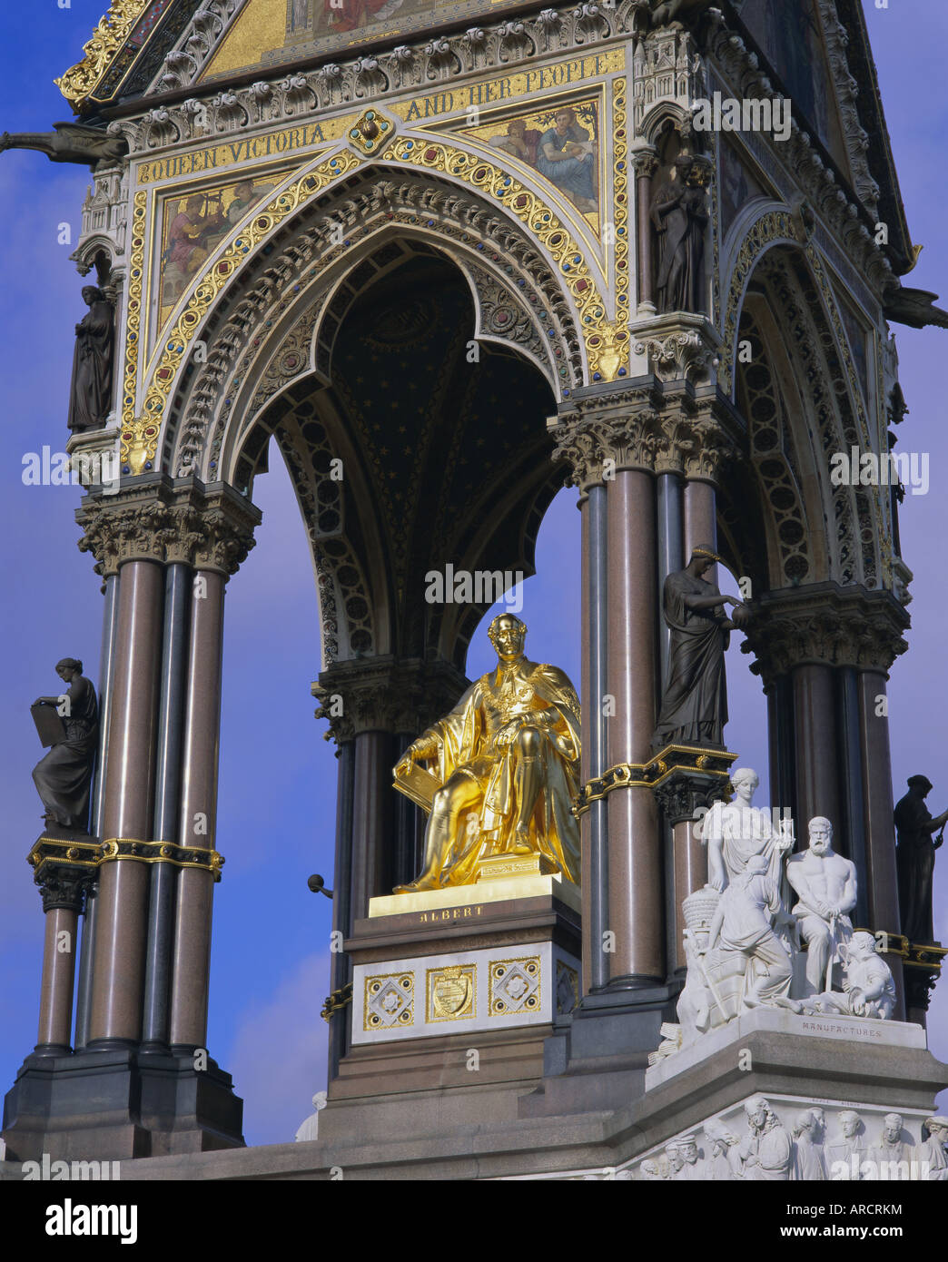 Statue of Prince Albert, consort of Queen Victoria, the Albert Memorial ...