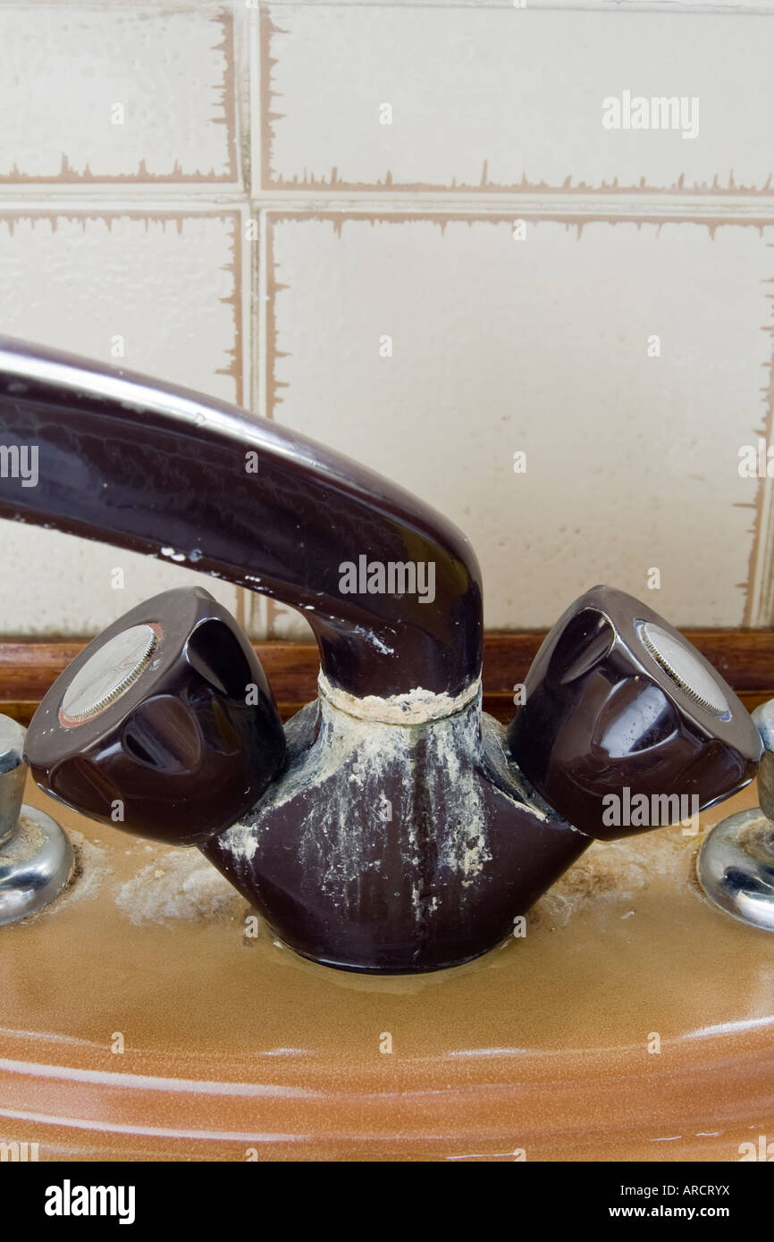 Effect hard water old dirty tap faucet hi-res stock photography and ...
