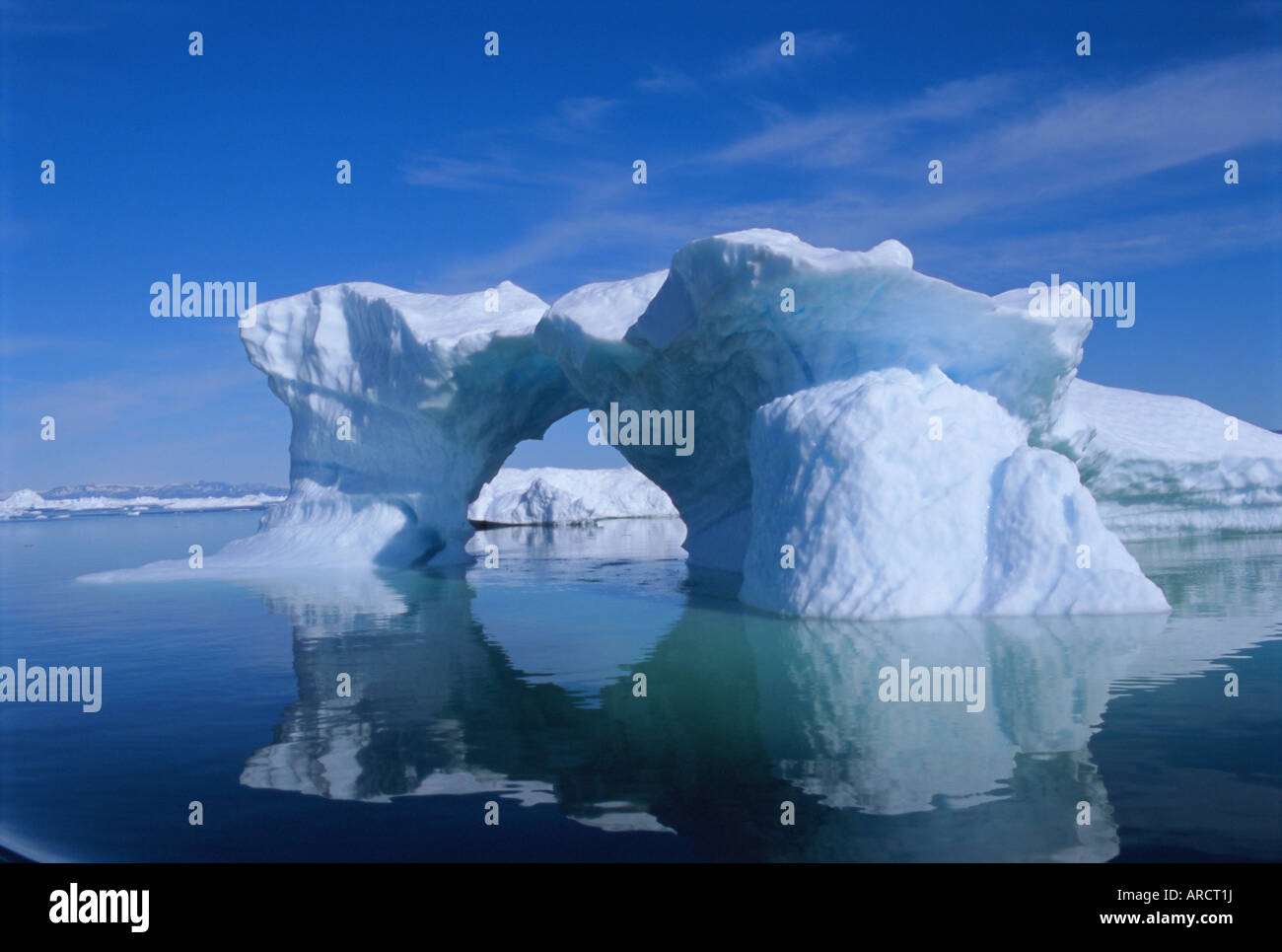 Icebergs from the icefjord, Ilulissat, Disko Bay, Greenland, Polar ...