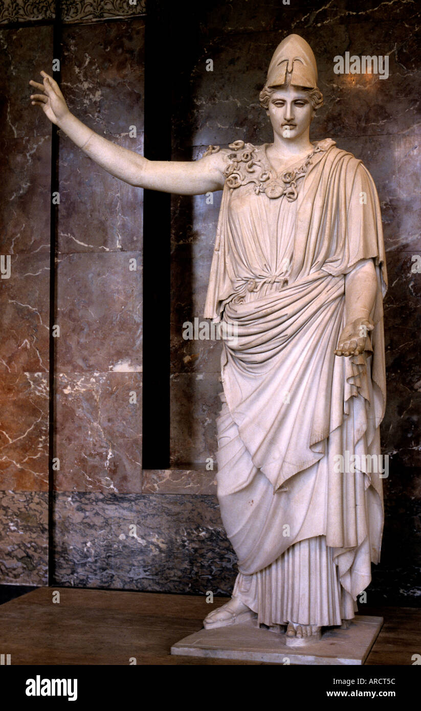 Helmeted goddess minerva hi-res stock photography and images - Alamy