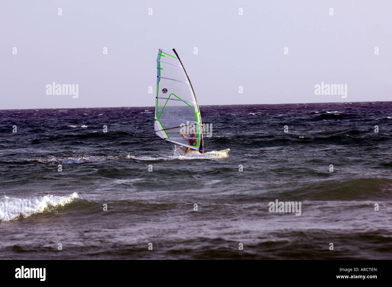 windsurfer man male cyprus sea mediterranean holiday travel tourism ...