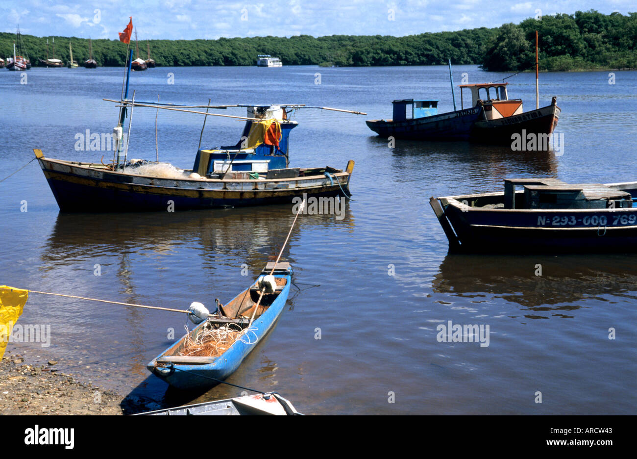 Porto Seguro Bahia Brasil Brazil port harbour fish Stock Photo - Alamy