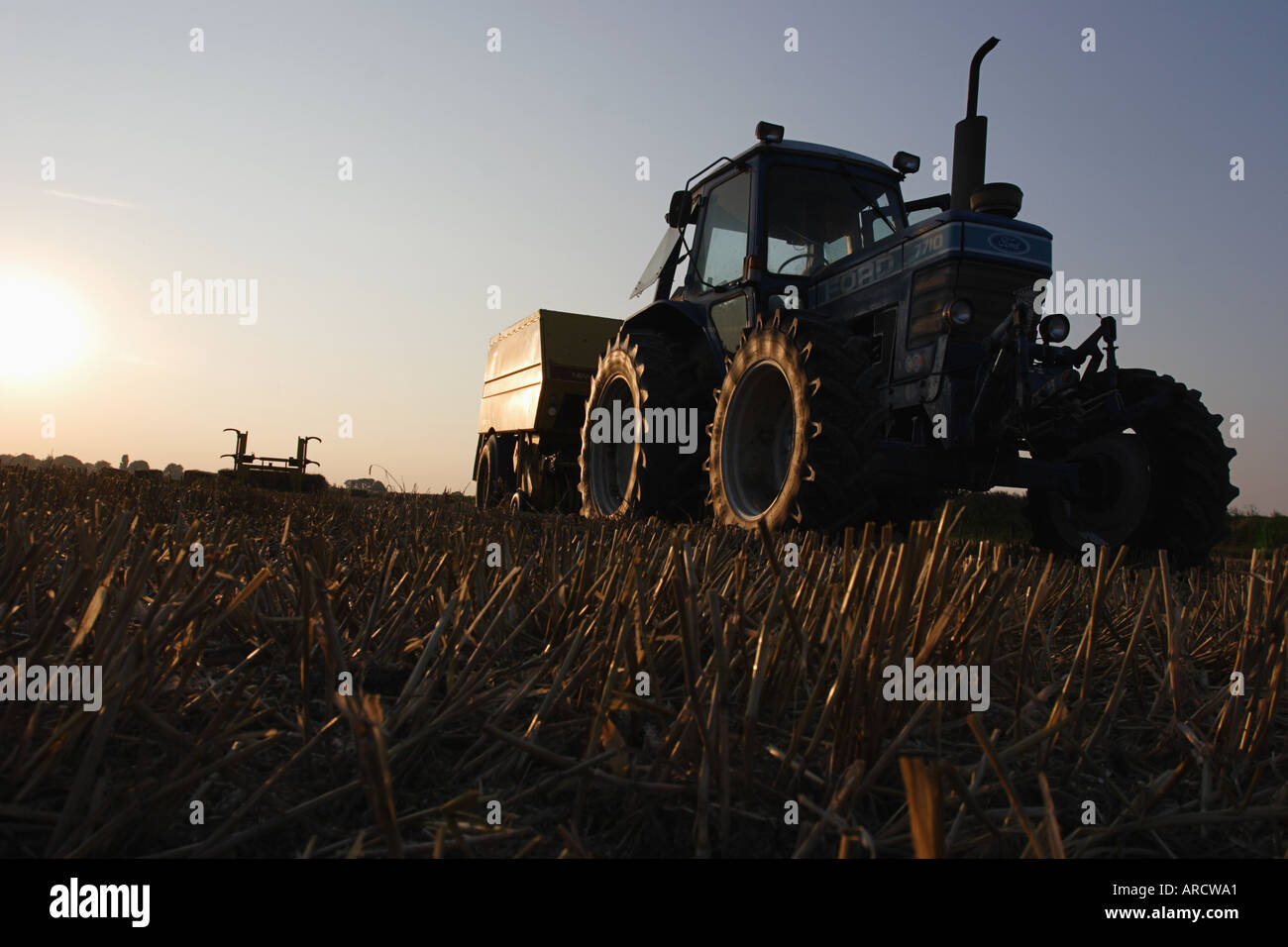 tractor in field Stock Photo - Alamy