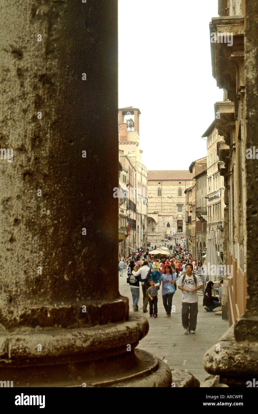 Corso Vannucci Perugia Umbria Italy Stock Photo - Alamy