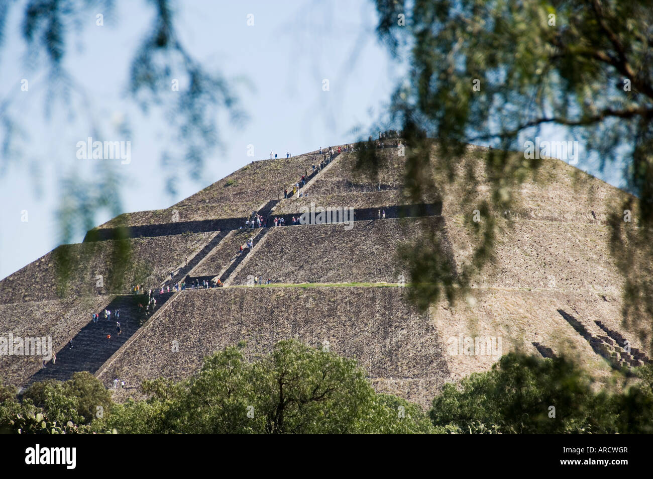 Pyramid of the Sun, Teotihuacan, 150AD to 600AD and later used by the ...