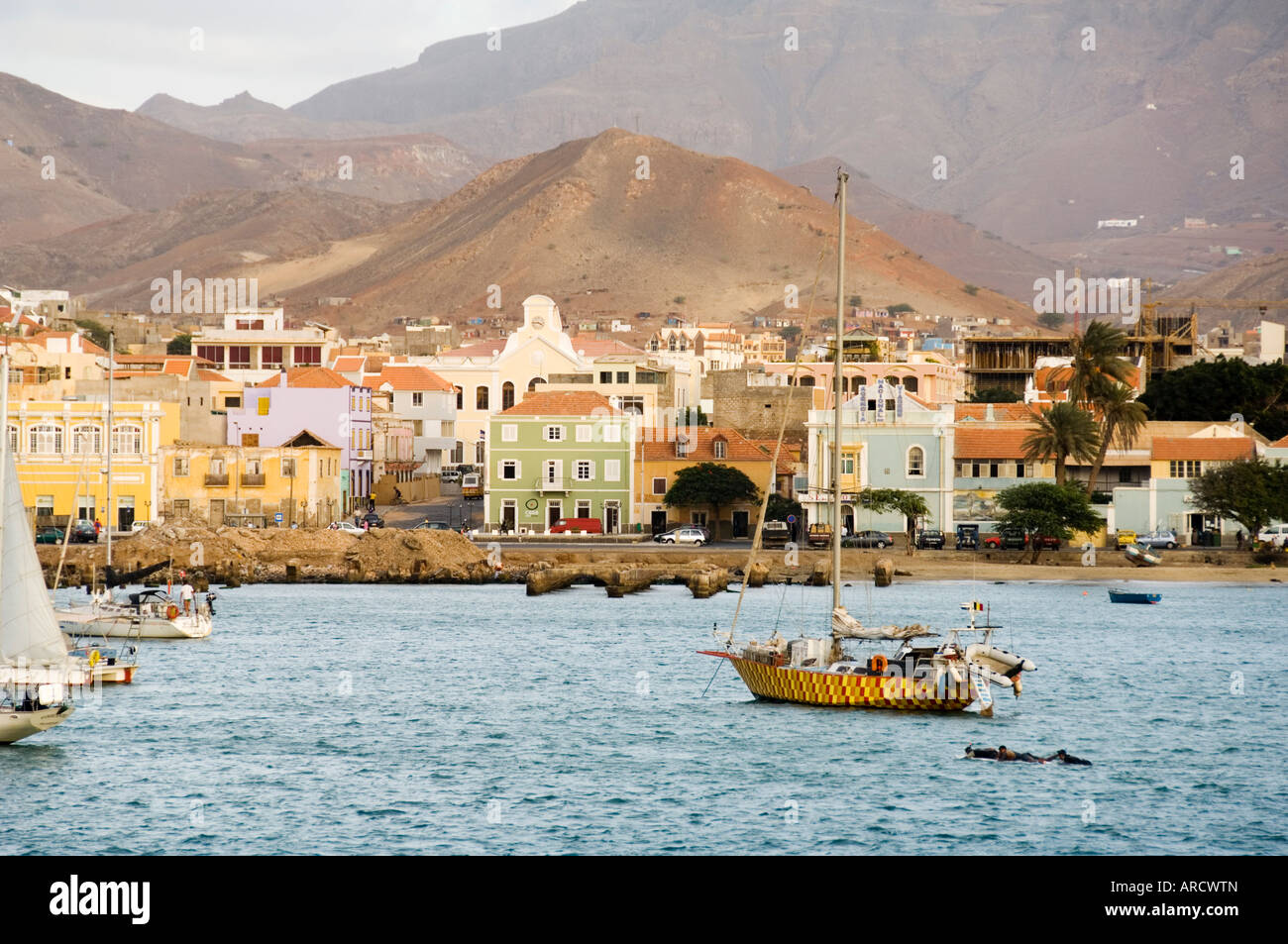 Harbour of mindelo hi-res stock photography and images - Alamy