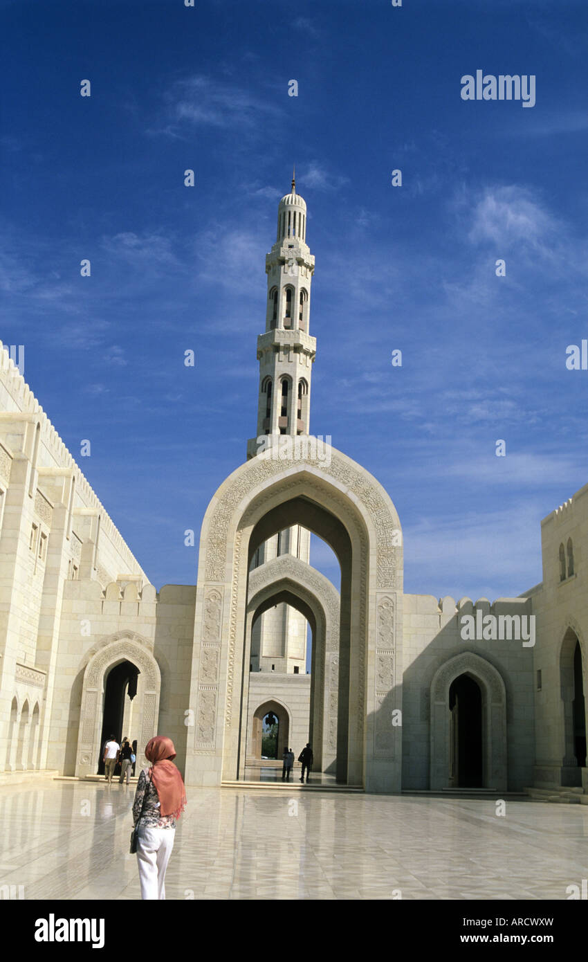 Western female tourist taking in the amazing modern Islamic ...