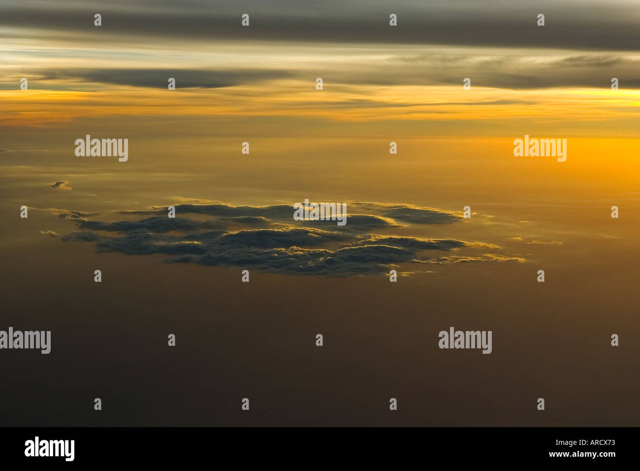 In-Flight Sunset Texture on Stratus Cloud Stock Photo - Alamy