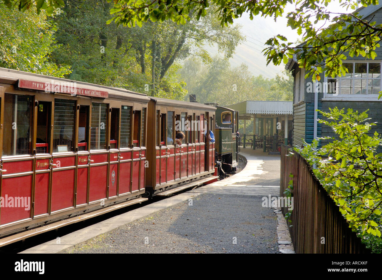 Steam Engine Abergynolwyn Station Tal y Llyn Railway North West Wales ...