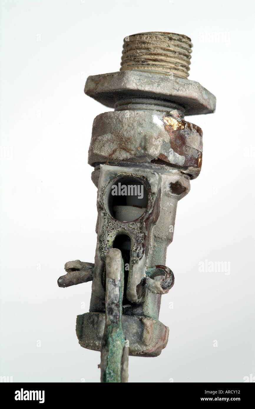 corroded ball value after years of use in water tank Stock Photo - Alamy