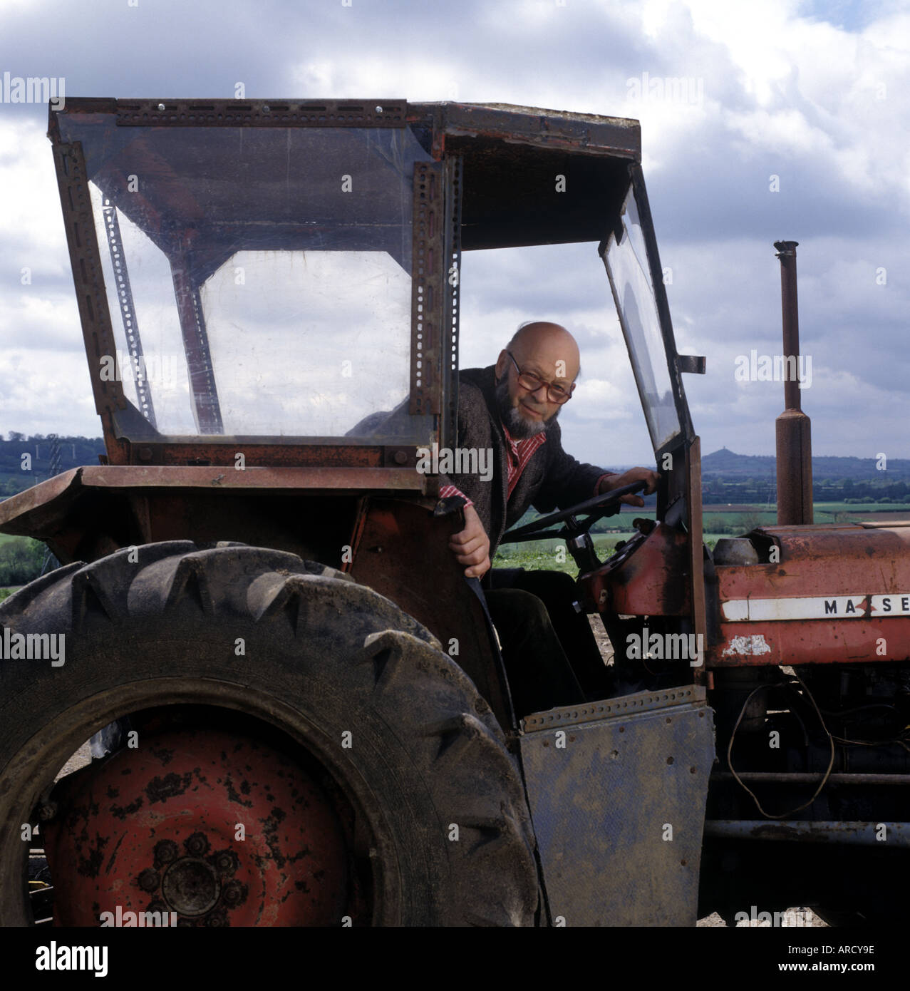 Michael Eavis on his farm, the site of the Glastonbury Festival Stock ...