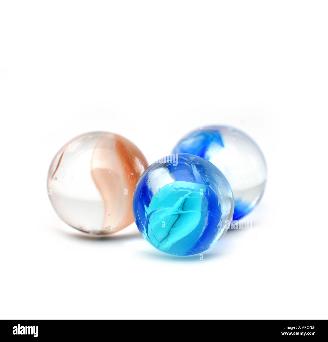 Marbles on a white background Stock Photo - Alamy