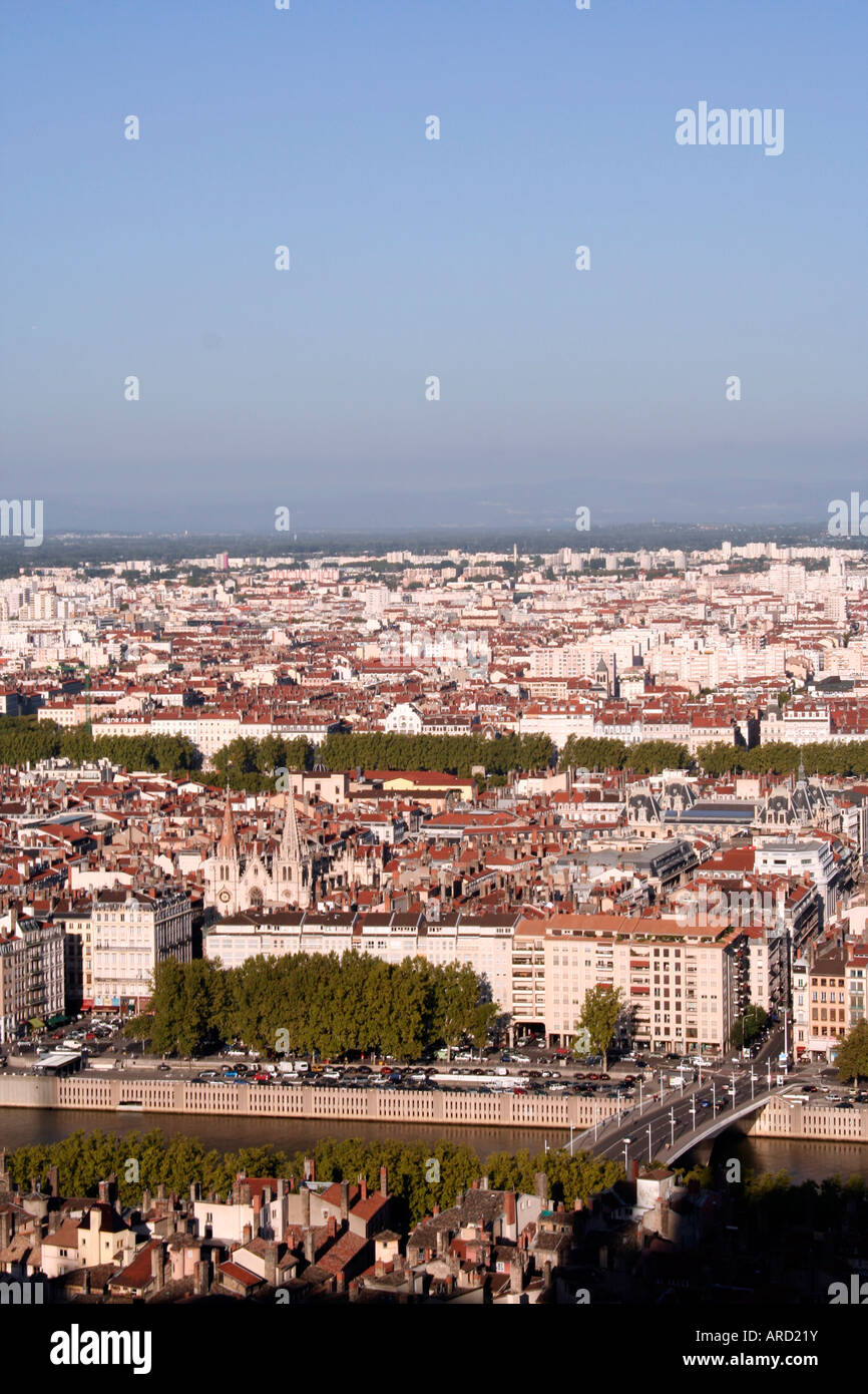 An aerial view of Lyon, France Stock Photo - Alamy