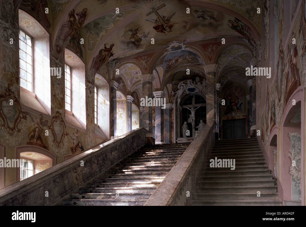 Bonn-Poppelsdorf, Kreuzberg-Kirche, Heilige Stiege, Blick von unten ...