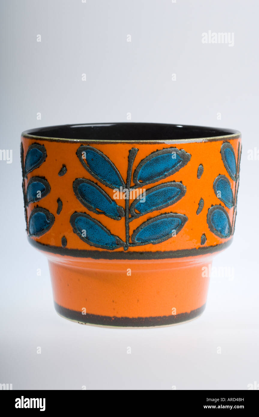West German Pottery plant holder Stock Photo - Alamy