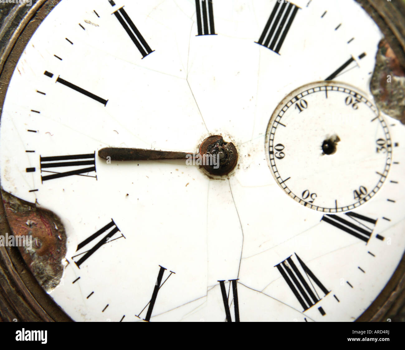 Macro image of an antique pocket clock Stock Photo - Alamy