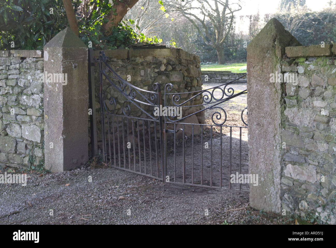 wrought iron gates Stock Photo - Alamy