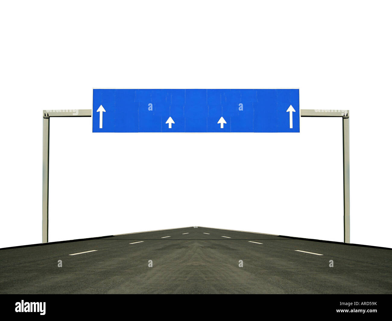 Highway sign - direction; isolated on white Stock Photo - Alamy