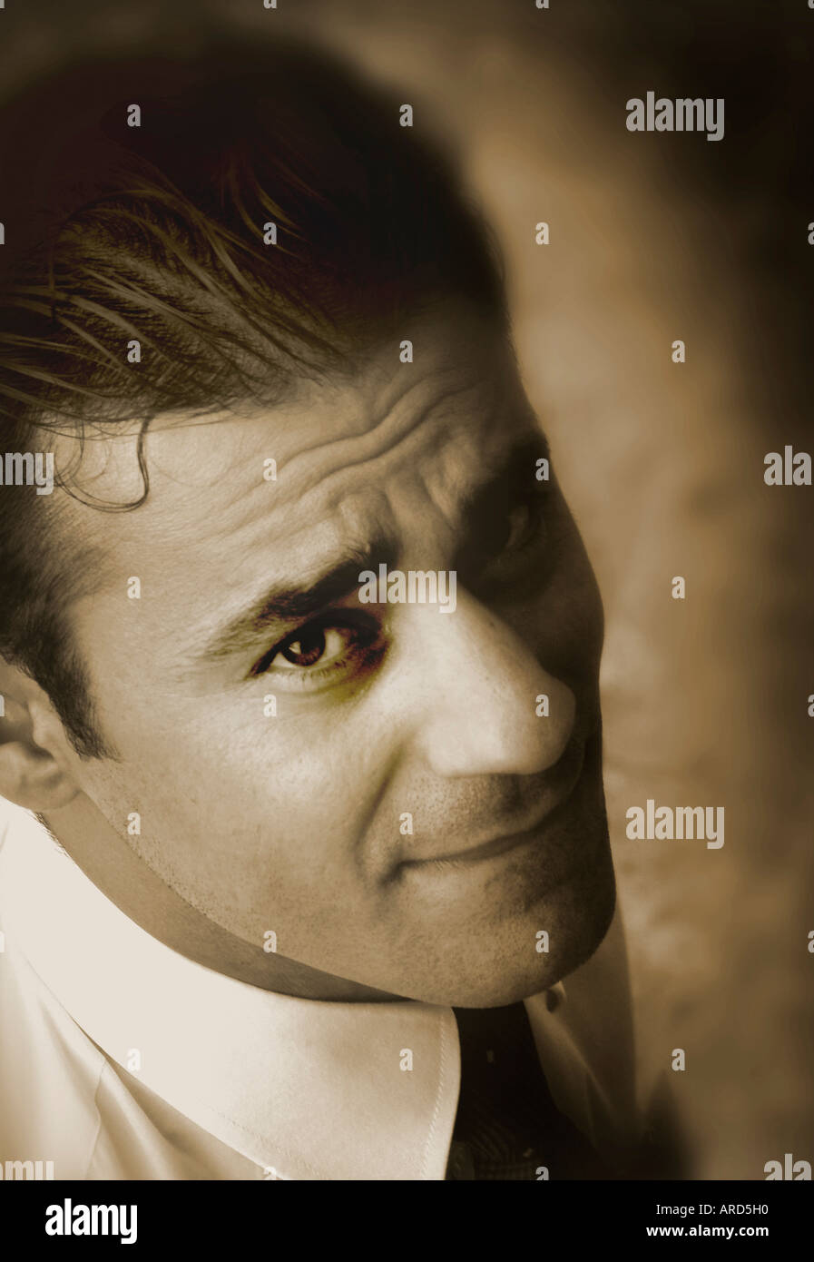 male face looking up Stock Photo - Alamy