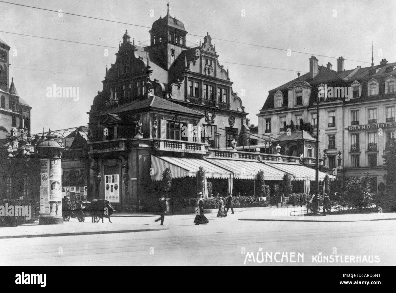 geography/travel, Germany, Munich, Künstlerhaus at Lenbachplatz, built ...