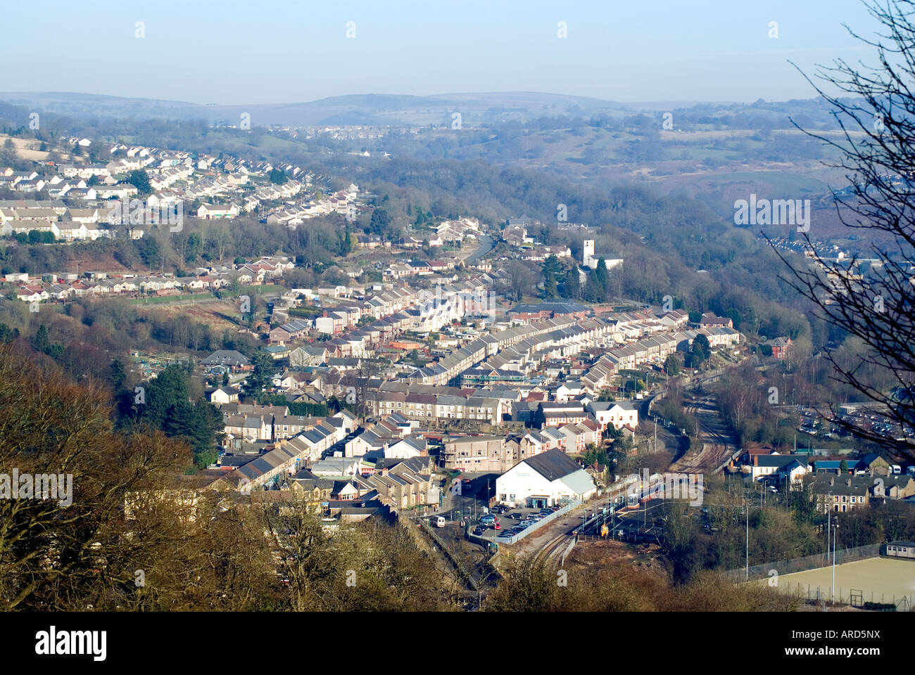 view across newbridge and the ebbw valley from the ebbw valley long ...