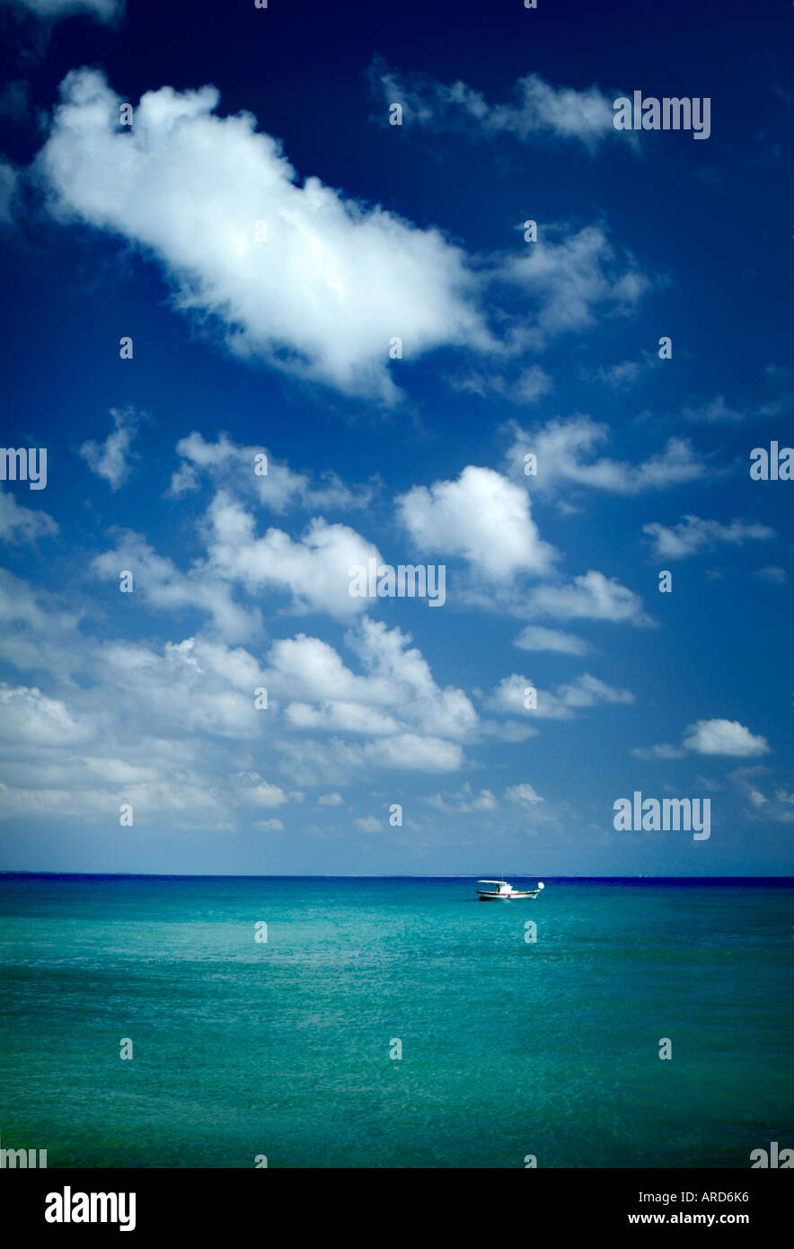 Single small boat moored Avdimou Cyprus Stock Photo - Alamy
